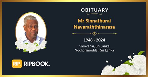 Late Sinnathurai Navaraththinarasa Obituary Ripbook