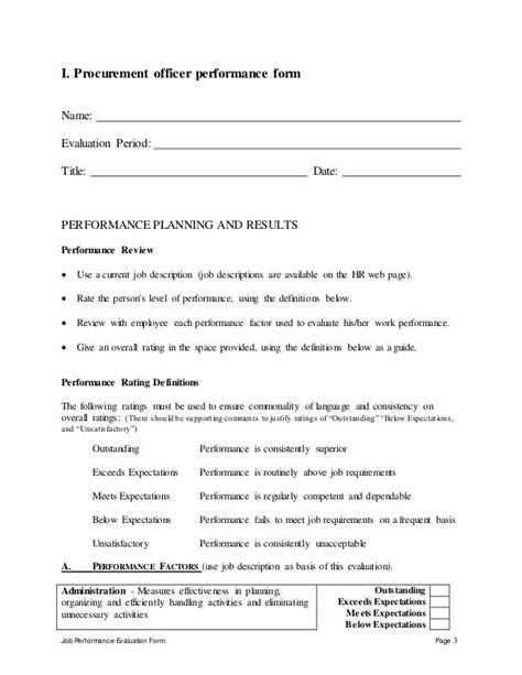 Teller Performance Evaluations E Amples Performance Review Rating