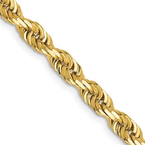 14k 45mm Dc Quadruple Rope Chain Unclaimed Diamonds