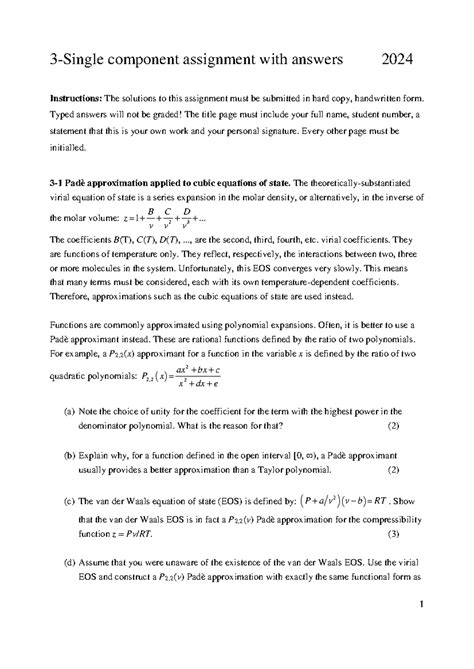 3 Assignment Single Component System 1 3 Single Component Assignment