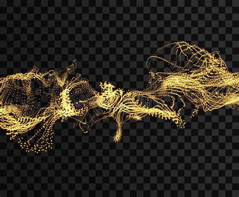 Array With Dynamic Particles Wavy Background Composition With Motion