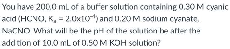 solved you have 200 0 ml of a buffer solution containing