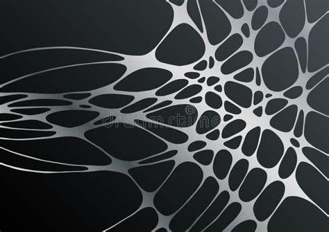 Silver Black Fluid Structure Artistic Graphic Design Embossing Effect Stock Vector