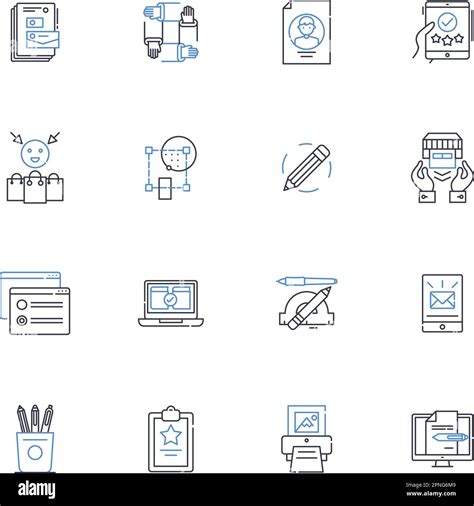 Packaging Design Line Icons Collection Sustainability Innovation Efficiency Creativity