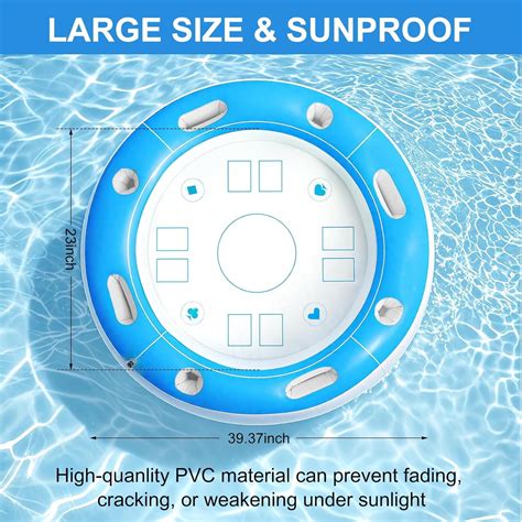 Inflatable Floating Drink Holder For Pool 39” Oversized Floating