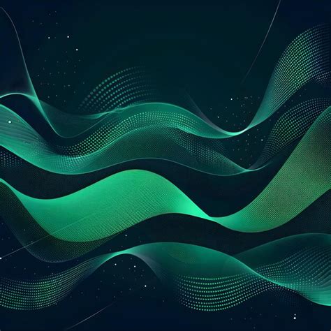 Premium Photo Abstract Green Wave Background With Dynamic Shapes