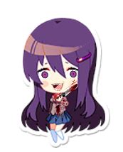 Yuri Chibi Holds A Knife R Ddlc