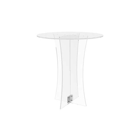 Ivy Bronx Clear Plexiglass Lucite Acrylic Round Dining Tradeshow Table