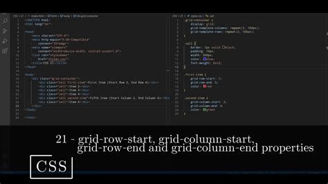 css 21 💻 grid row start grid column start grid row end and grid