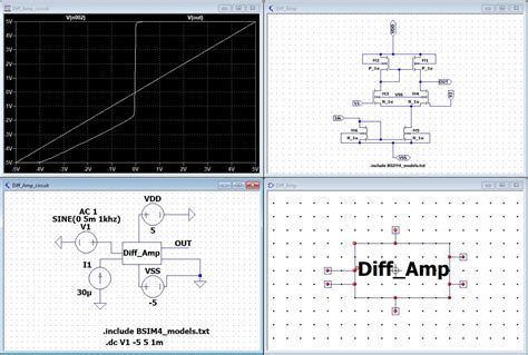 Differential Amplifier Circuit Simulation Using LTSpice Circuit Generator