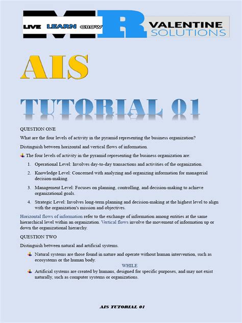 Ais Solved Tutorial 01 Mrvalentine Pdf Information Information System