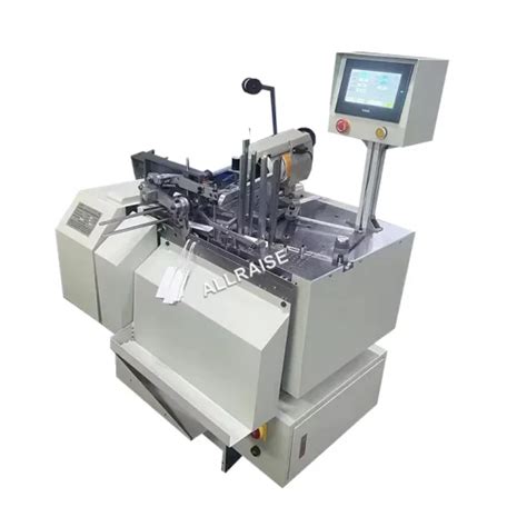 automatic hang label stringing tying knotting threading machine