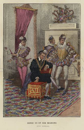 King Henry Iii Of France And His Favourites Les Mignons 16th Stock