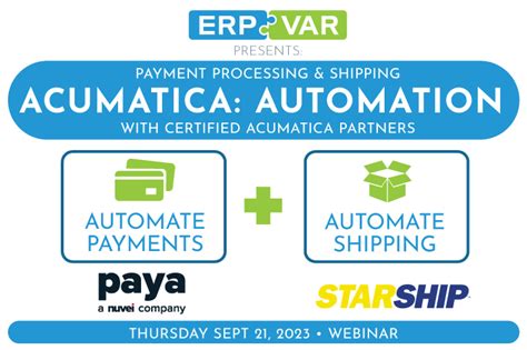 Acumatica Streamline Shipping And Payment Processes With An Automated