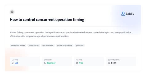 How To Control Concurrent Operation Timing Labex