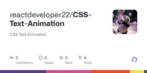 GitHub Reactdeveloper CSS Text Animation CSS Text Animation