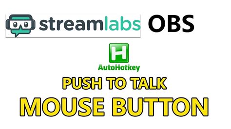 Streamlabs OBS Push To Talk Mouse Button Hotkey Tutorial YouTube