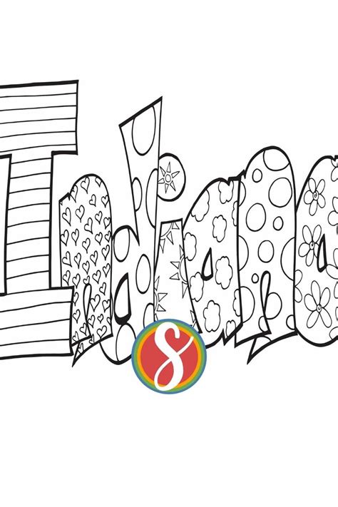 Free Indiana Coloring Pages — Stevie Doodles