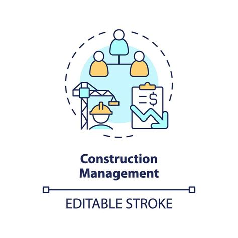 2d Editable Multicolor Construction Management Icon Simple Isolated Vector Construction Cost
