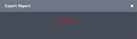 how to fix export error for pdf report pupuweb