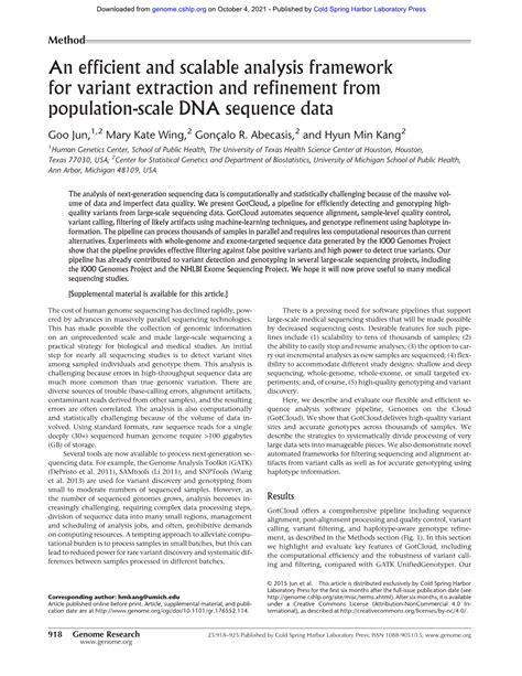An Efficient And Scalable Analysis Framework For Variant Extraction And Refinement From