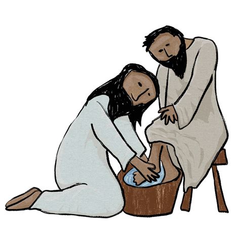 Jesus Washing Feet Clipart Free