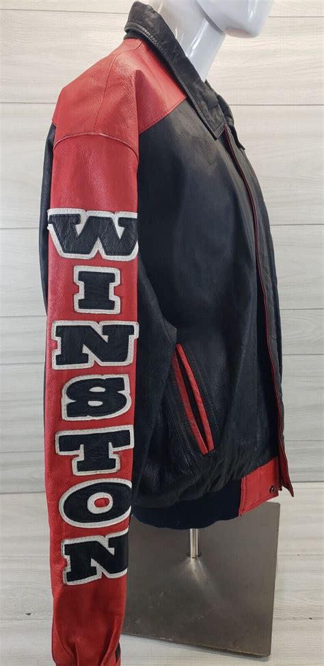 Vintage Nascar Winston Cup Series Leather Jacket Maker Of Jacket