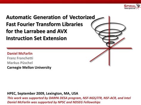 Ppt Automatic Generation Of Vectorized Fast Fourier Transform Libraries For The Larrabee And