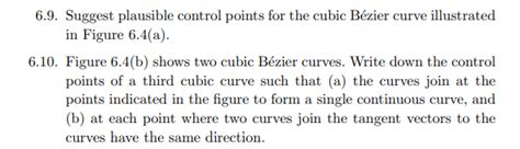 Solved Suggest Plausible Control Points For The Cubic Chegg