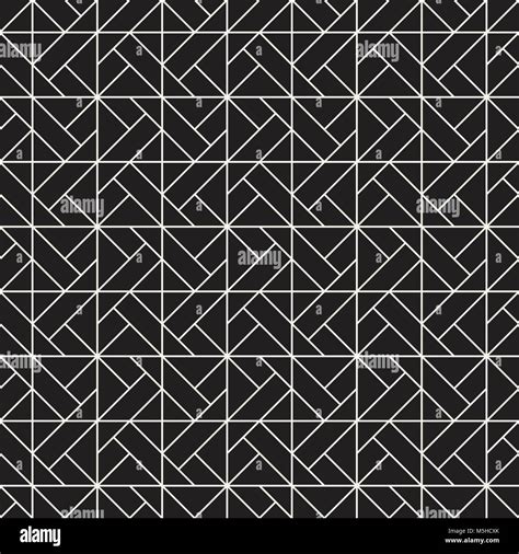 Vector Seamless Lattice Pattern Modern Stylish Texture With Monochrome Trellis Repeating