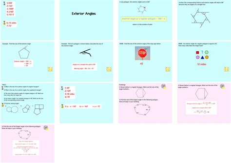Angles In Polygons Maths Gcse Foundation Lesson Powerpoint Activinspire Teaching Resources
