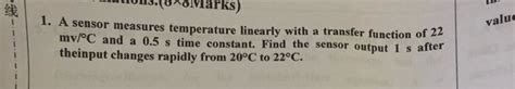 solved wn 00marks 1 a sensor measures temperature linearly
