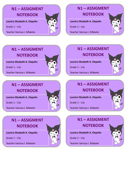 Laurice Elizabeth A Name Plate Making N1 Assigment Notebook