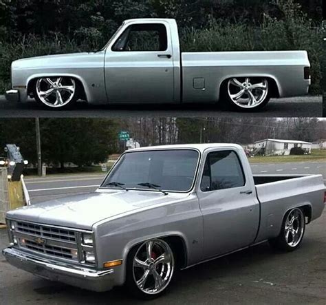 Silver Fleetside Chevy Trucks C10 Chevy Truck Chevrolet Trucks
