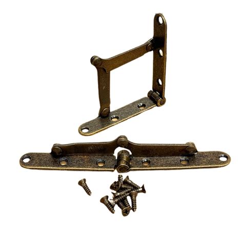 Antique Brass Plated Drop Front Desk Hinge Pair Timeless Durability A