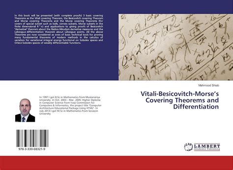 Vitali Besicovitch Morses Covering Theorems And Differentiation Mahmood Shiab Books
