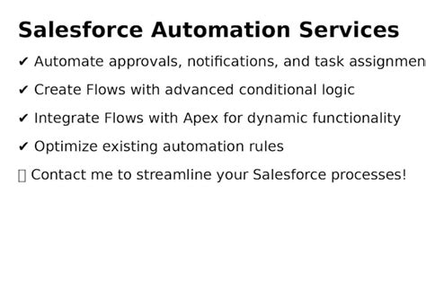 Automate Salesforce Processes Using Flows And Process Builder By Yagnik B Fiverr