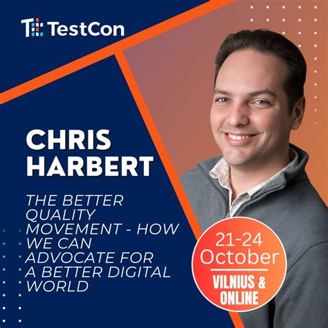 🌟 Meet Chris Harbert From The Usa At Testcon Europe 2025 🌟 Discover… Testcon Europe Conference