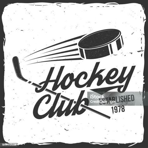 아이스 하키 클럽 로고 배지 디자인 셔츠 또는 로고 인쇄 우표 또는 티에 대한 개념 겨울 스포츠 벡터 일러스트레이션 하키 챔피언십 Championship에 대한 스톡 벡터