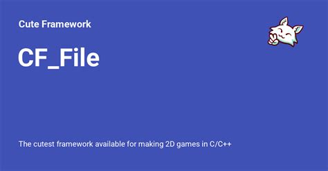 Cffile Cute Framework