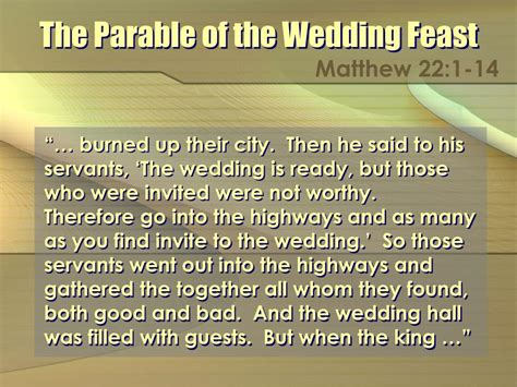 Ppt The Parable Of The Wedding Feast Powerpoint Presentation Free