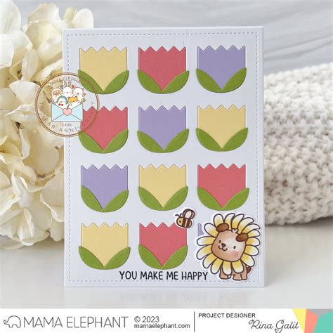 Tulip Grid Cover Creative Cuts Mama Elephant Tulip Grid Cover Creative Cuts Mama Elephant