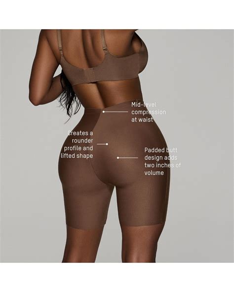 Skims Butt Enhancing Padded Short In Brown Lyst