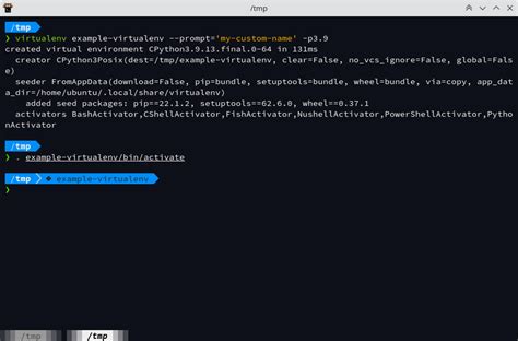 Python Virtual Environment Prompt Doesnt Use The Prompt Configured On Creation · Issue 1937