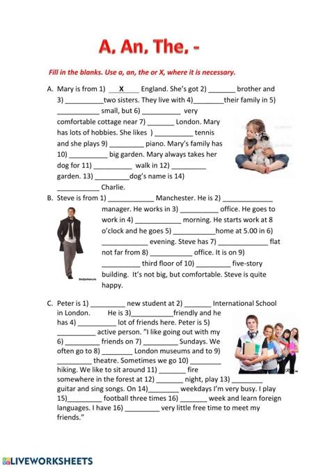Articles For Class 4 Articles Worksheet English Articles English