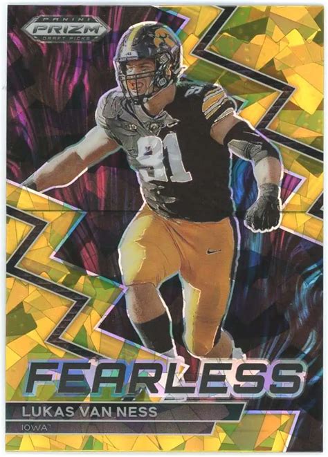 Nfl 2023 Panini Prizm Draft Picks Single Card Gold Ice Prizm Lukas Van