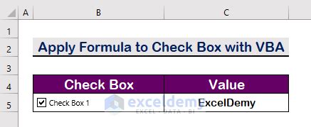 If Checkbox Is Checked Then Apply Formula In Excel 4 Methods