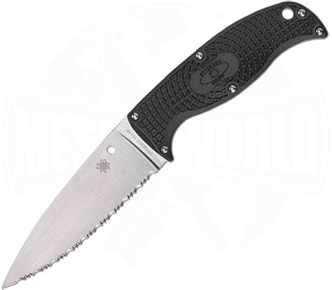 Spyderco Enuff 2 Frn Black Serrated Fixed Fb31sbk2 Messerworld