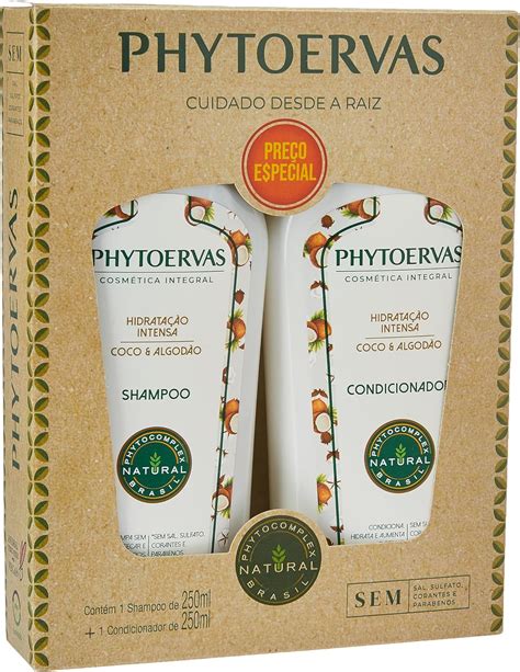Phytoervas Kit Shampoo E Condicionador 250ml Hidratação Intensabranco