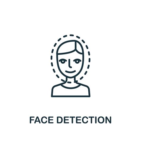 face detection icon from authentication collection simple line element